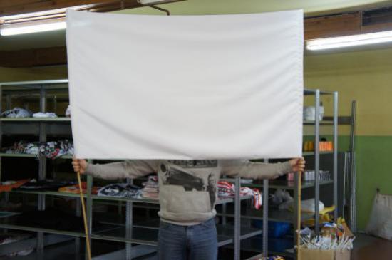 Plain banderi flag in size 150x100cm. Fire safe